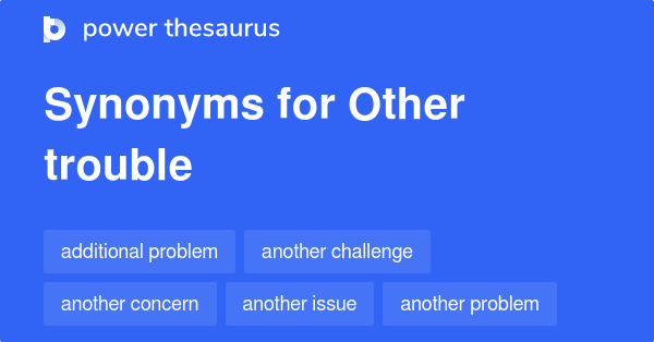 OTHER TROUBLE Synonyms: 360 Similar Words & Phrases