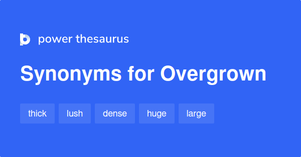 OVERGROWN Synonyms: 689 Similar Words & Phrases