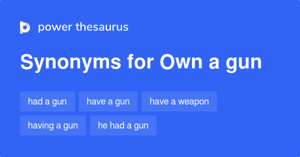 Own A Gun synonyms - 54 Words and Phrases for Own A Gun