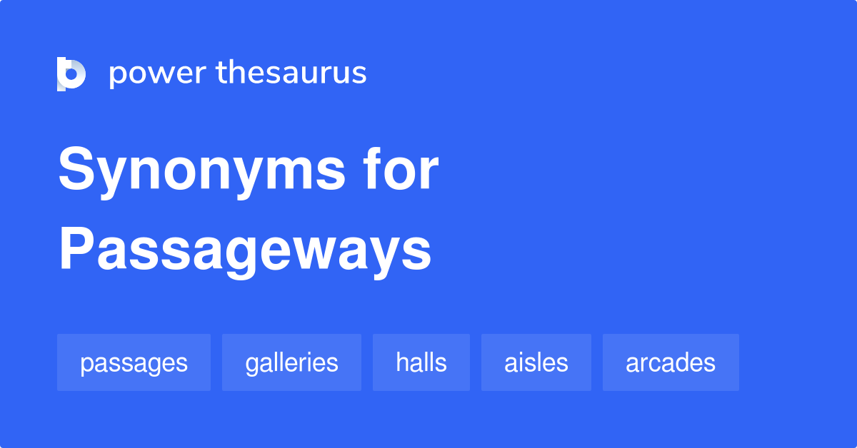 PASSAGEWAYS Synonyms: 261 Similar Words & Phrases