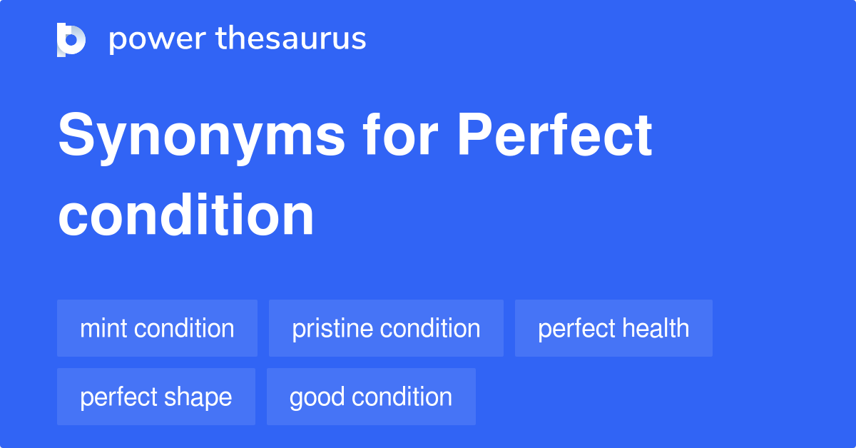 PERFECT CONDITION Synonyms: 377 Similar Words & Phrases