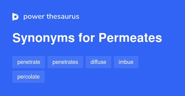 PERMEATES Synonyms: 337 Similar Words & Phrases