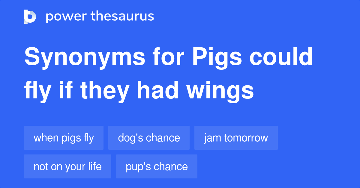 Pigs Could Fly If They Had Wings synonyms - 108 Words and Phrases for ...