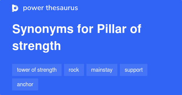 PILLAR OF STRENGTH Synonyms: 193 Similar Words & Phrases