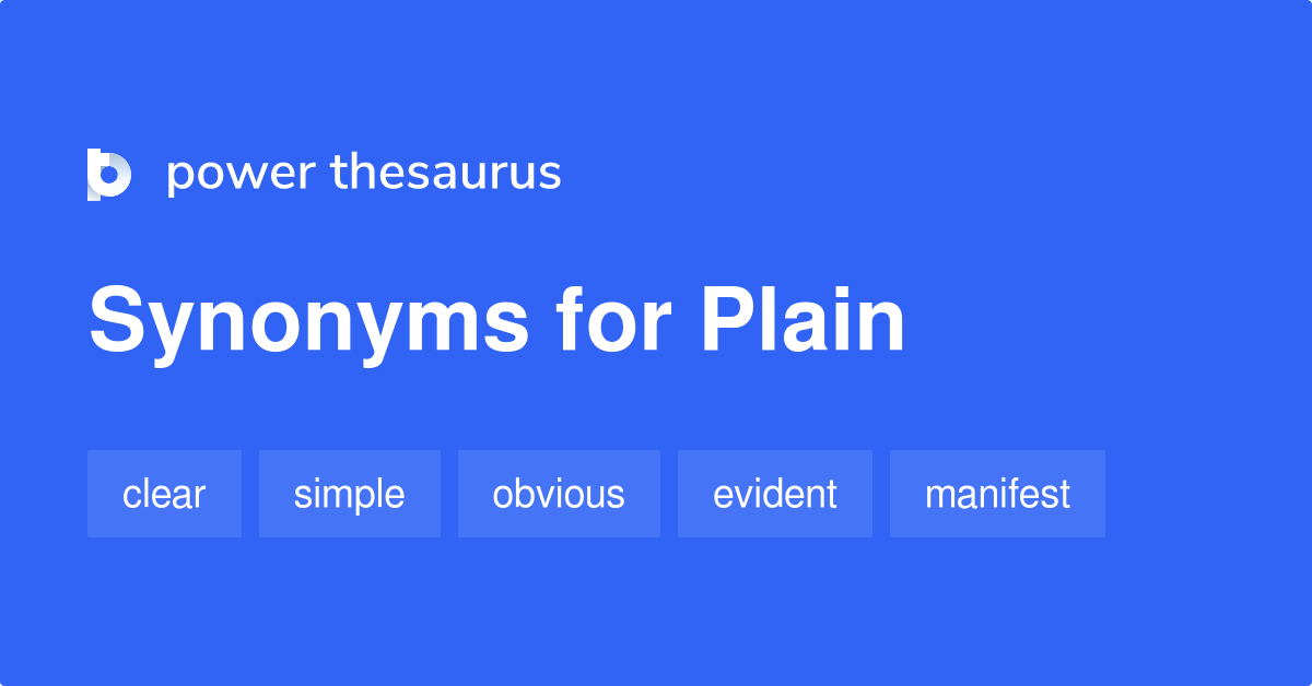 PLAIN Synonyms: 5 502 Similar Words & Phrases