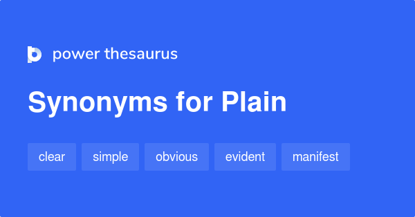 PLAIN Synonyms: 5 502 Similar Words & Phrases