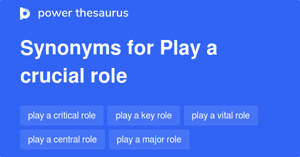 PLAY A CRUCIAL ROLE Synonyms: 436 Similar Words & Phrases