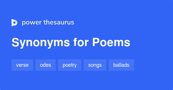 POEMS Synonyms: 164 Similar Words & Phrases