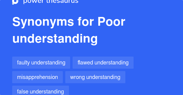 189 Noun Synonyms for Poor Understanding