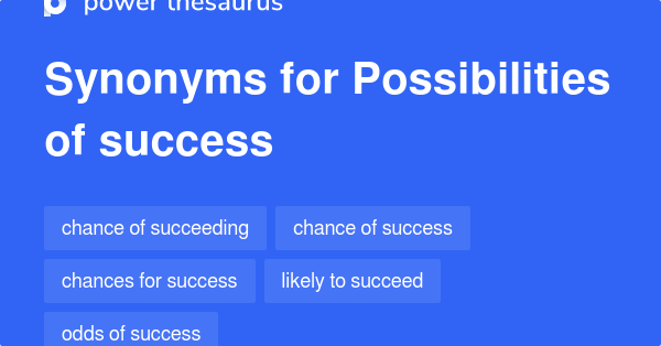 Possibilities Of Success synonyms - 23 Words and Phrases for ...