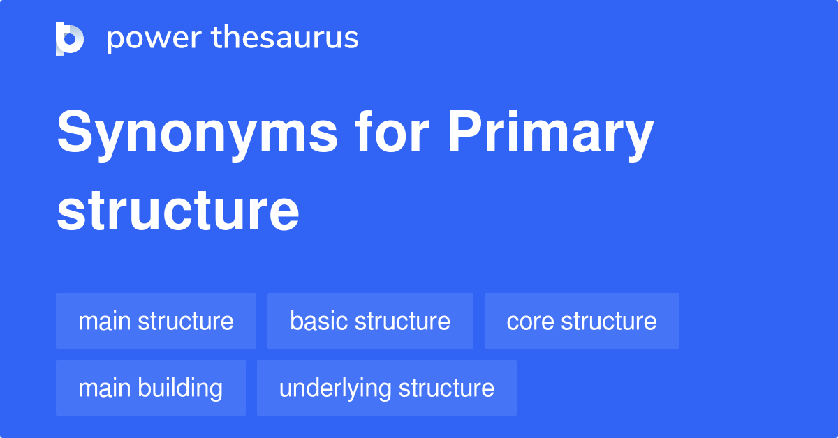 PRIMARY STRUCTURE Synonyms: 361 Similar Words & Phrases