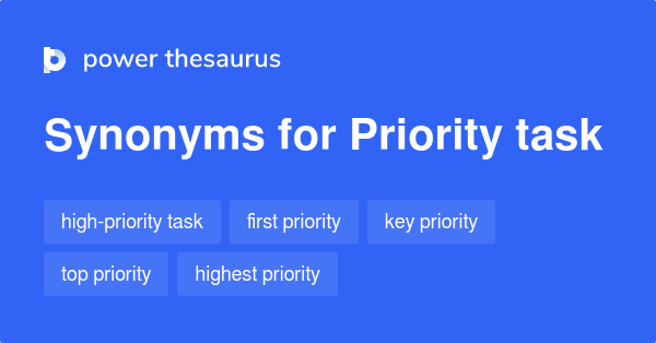 46 PRIORITY TASK Synonyms