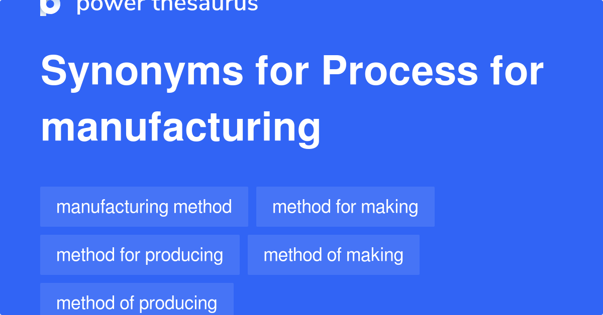 Process For Manufacturing synonyms - 52 Words and Phrases for Process ...