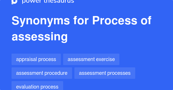PROCESS OF ASSESSING Synonyms: 40 Similar Phrases