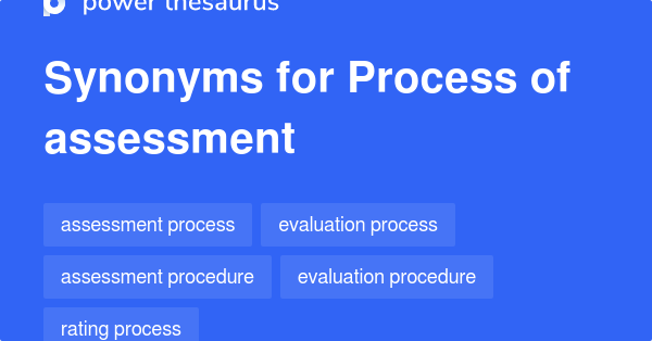 Process Of Assessment synonyms - 36 Words and Phrases for Process Of ...