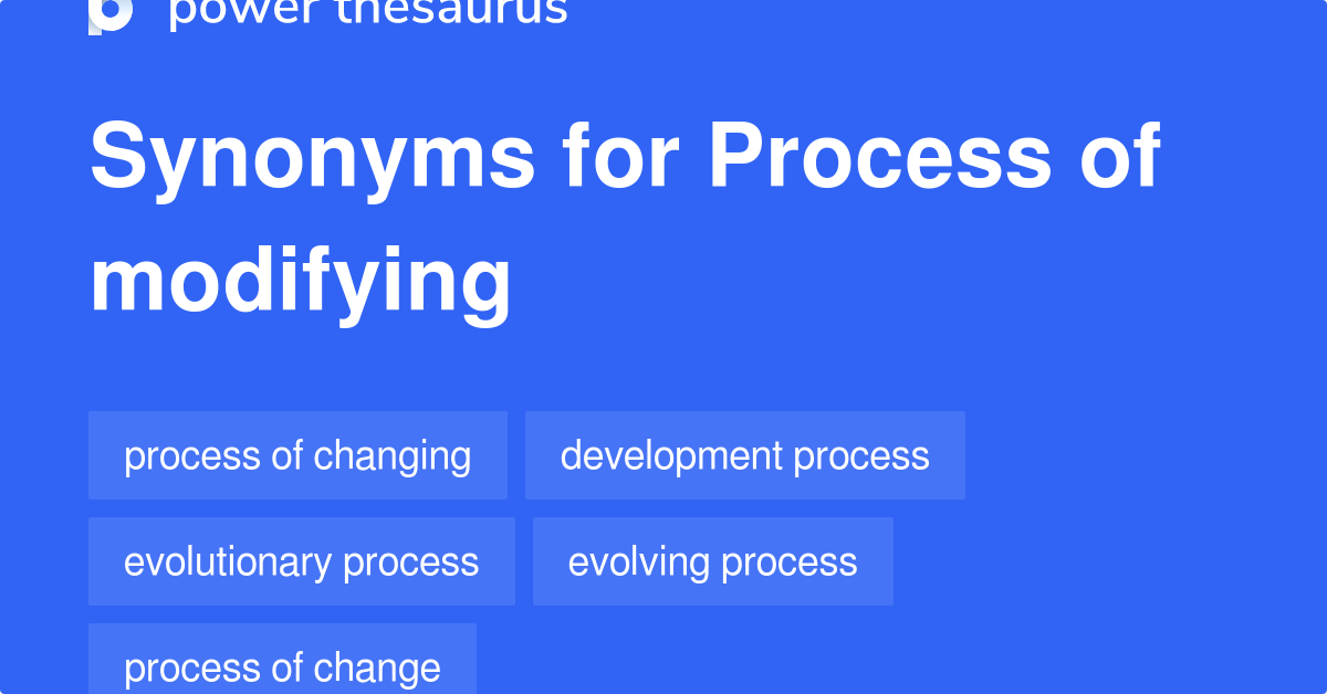 Process Of Modifying synonyms - 26 Words and Phrases for Process Of ...