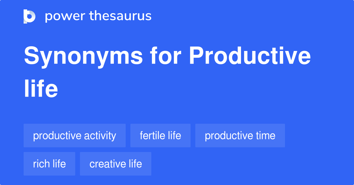 PRODUCTIVE LIFE Synonyms: 37 Similar Words & Phrases