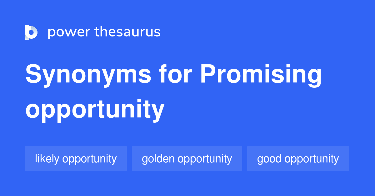 PROMISING OPPORTUNITY Synonyms: 202 Similar Words & Phrases