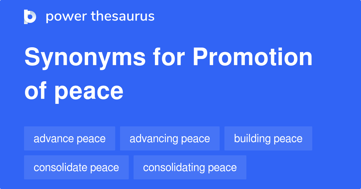 Promotion Of Peace