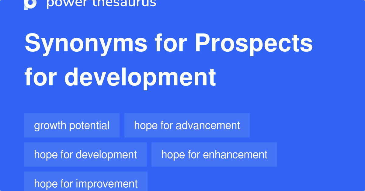Prospects For Development synonyms - 58 Words and Phrases for Prospects ...