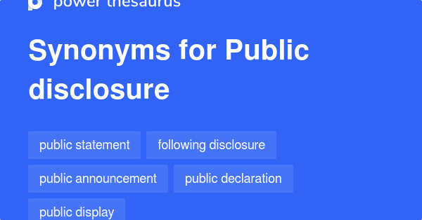 Public Disclosure