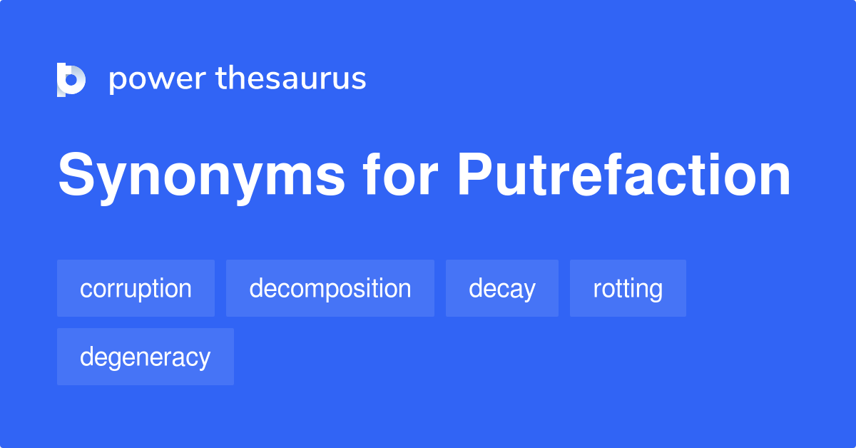 PUTREFACTION Synonyms: 391 Similar Words & Phrases