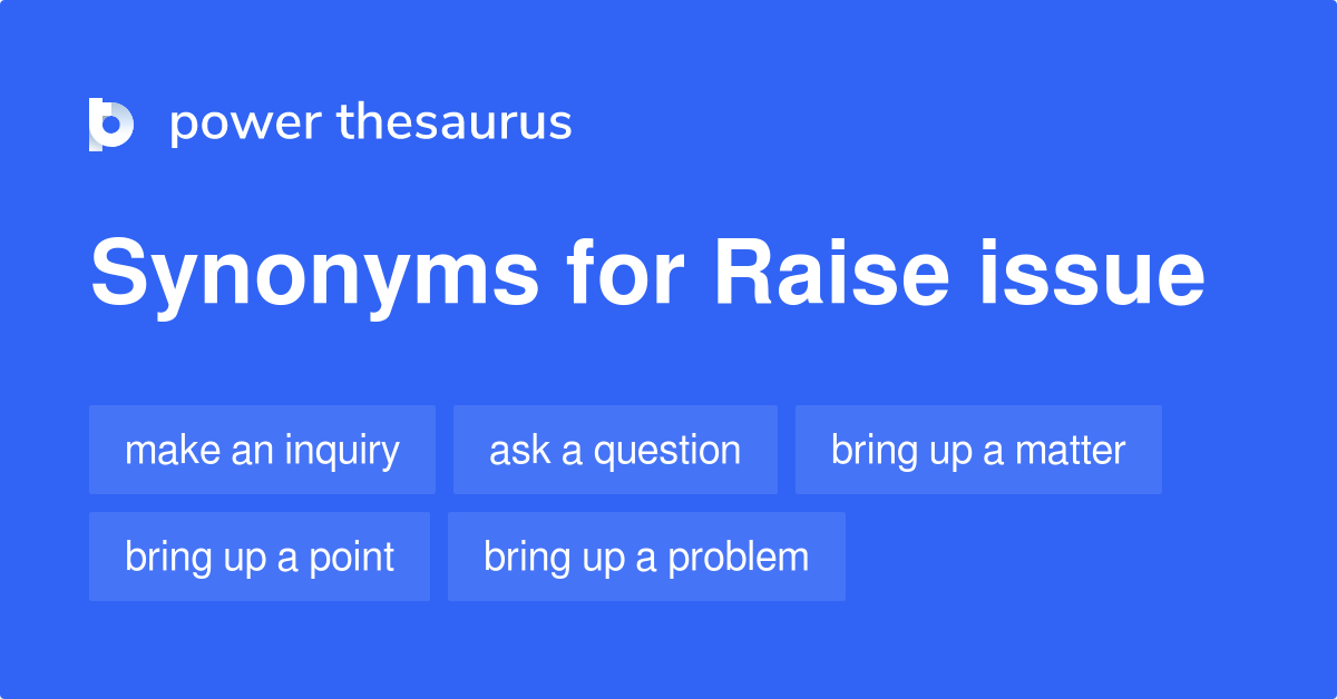 Raise Issue synonyms - 139 Words and Phrases for Raise Issue