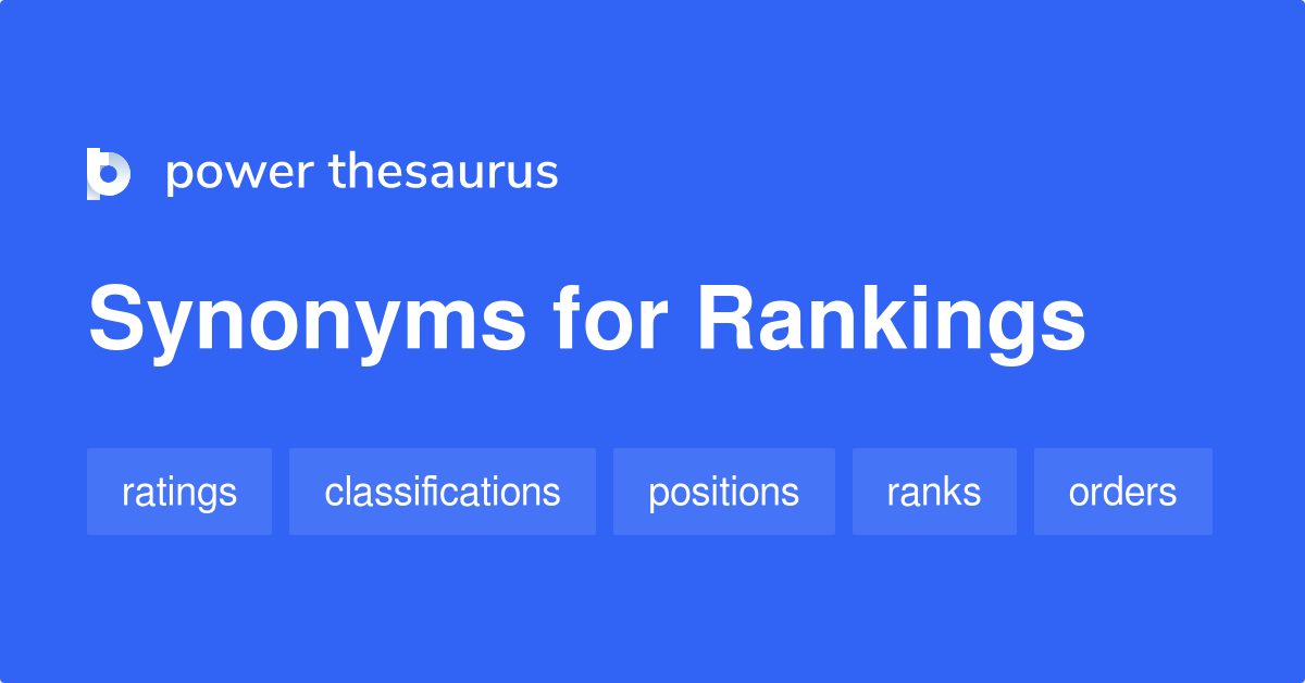 Rankings synonyms - 188 Words and Phrases for Rankings