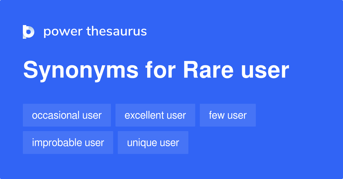Rare User synonyms - 36 Words and Phrases for Rare User