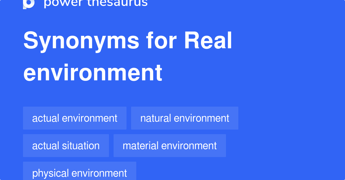 REAL ENVIRONMENT Synonyms: 30 Similar Words & Phrases