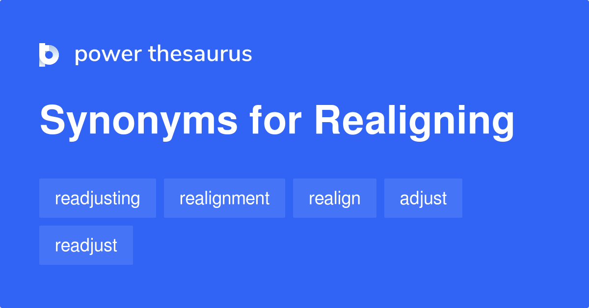 REALIGNING Synonyms: 298 Similar Words & Phrases