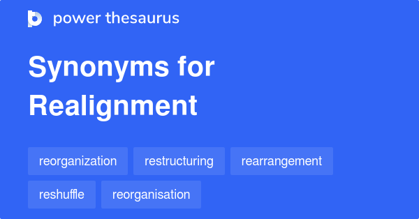 REALIGNMENT Synonyms: 316 Similar Words & Phrases