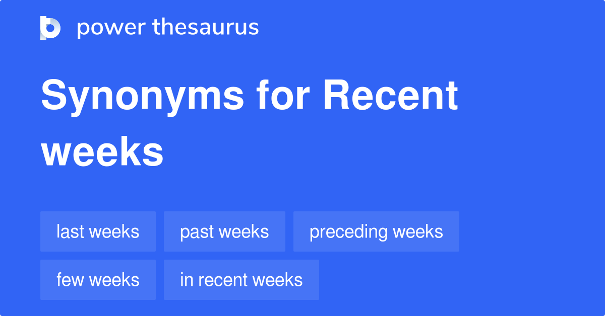 Recent Weeks synonyms - 63 Words and Phrases for Recent Weeks