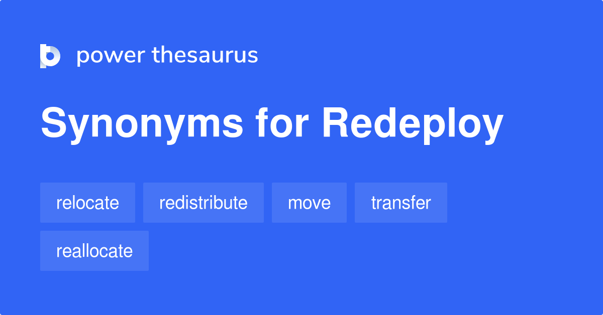 REDEPLOY Synonyms: 200 Similar Words & Phrases