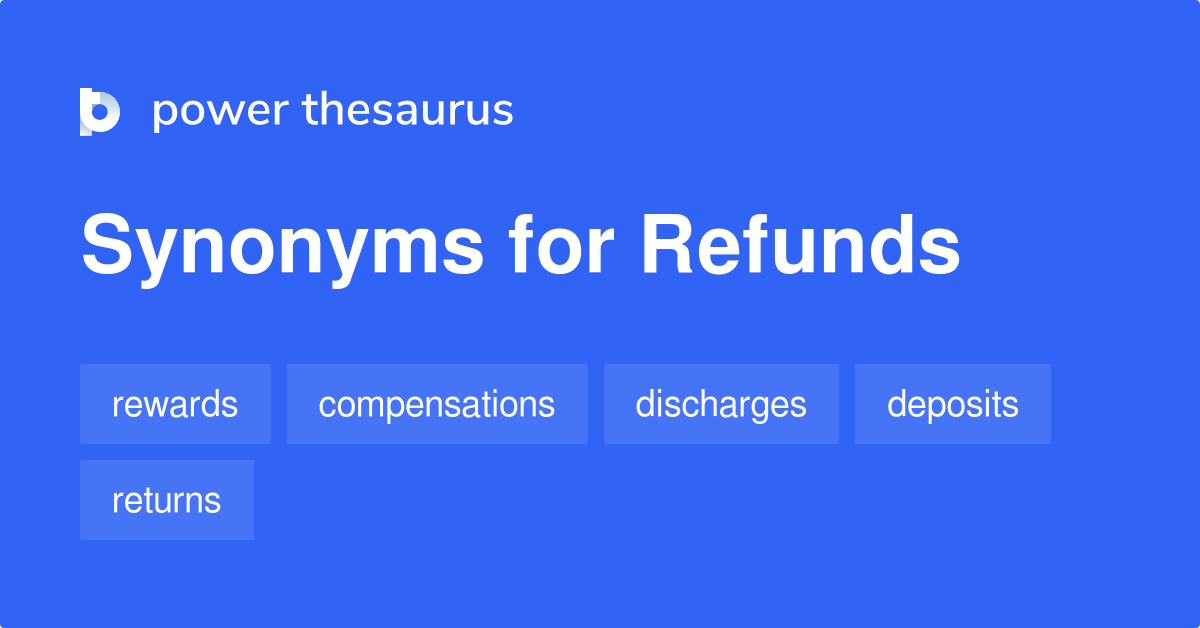 Refunds synonyms - 129 Words and Phrases for Refunds