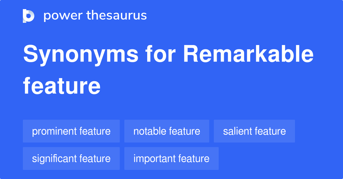 REMARKABLE FEATURE Synonyms: 237 Similar Words & Phrases