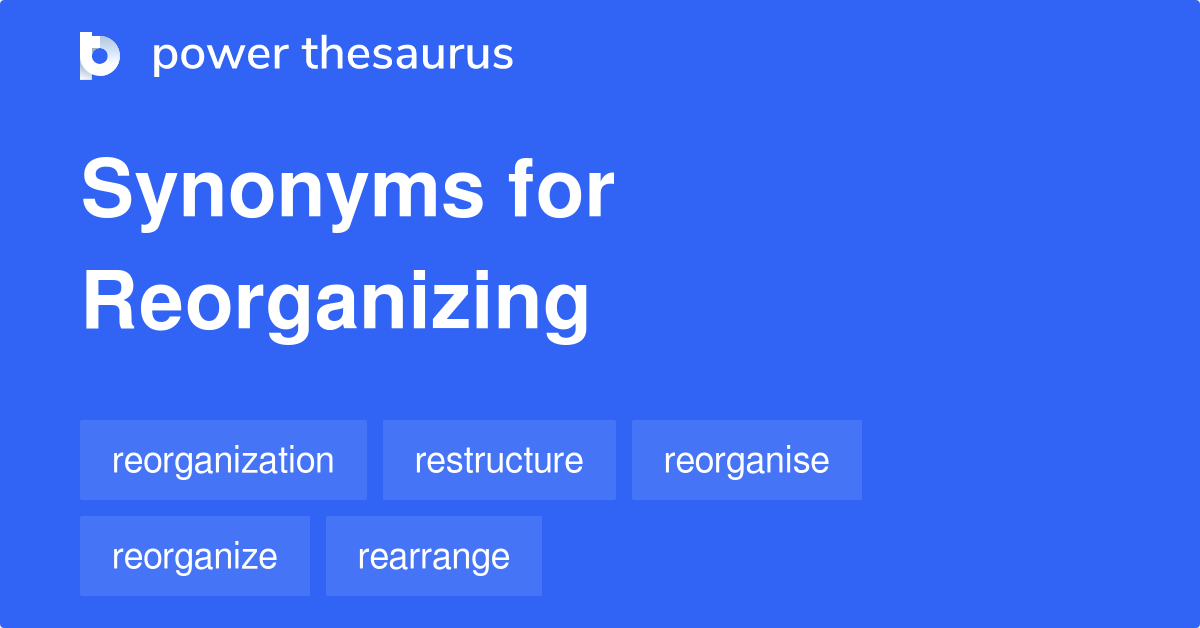 REORGANIZING Synonyms: 401 Similar Words & Phrases