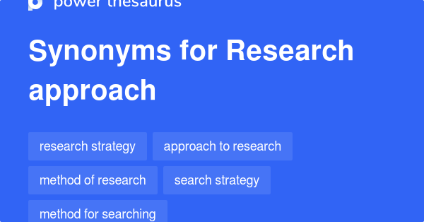 RESEARCH APPROACH Synonyms: 110 Similar Phrases
