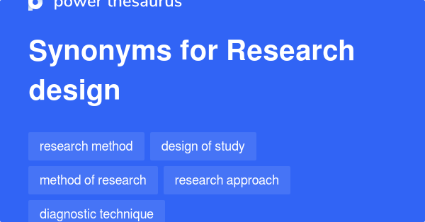 RESEARCH DESIGN Synonyms: 170 Similar Words & Phrases