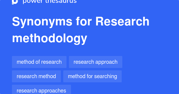 RESEARCH METHODOLOGY Synonyms: 254 Similar Words & Phrases