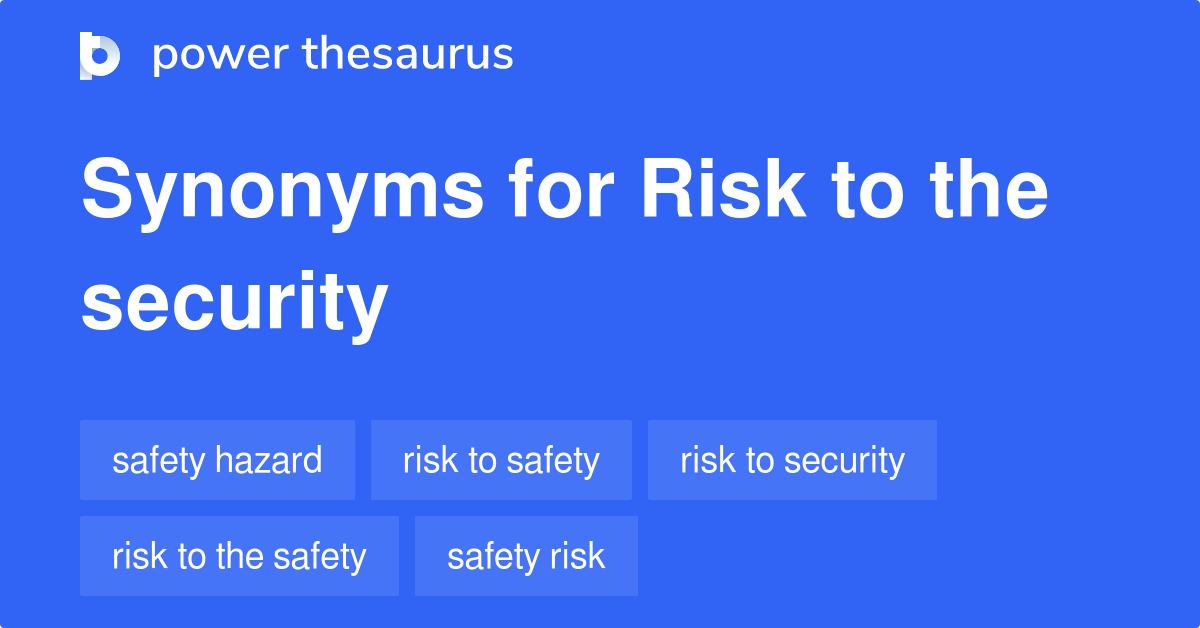 Risk To The Security synonyms - 36 Words and Phrases for Risk To The ...