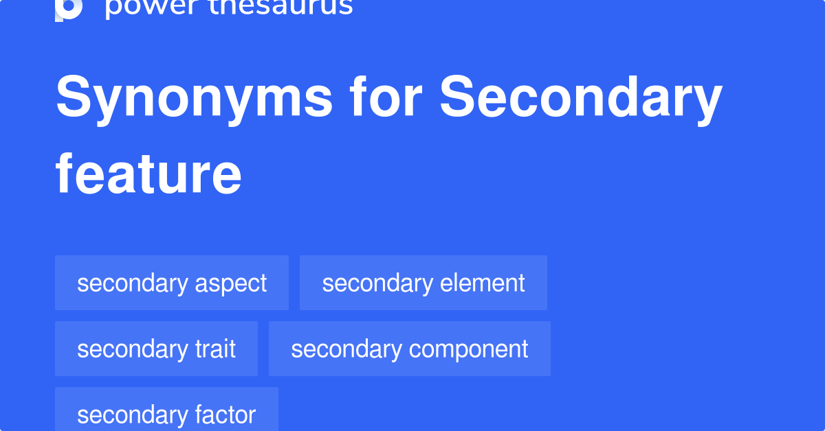 Secondary Feature synonyms - 173 Words and Phrases for Secondary Feature
