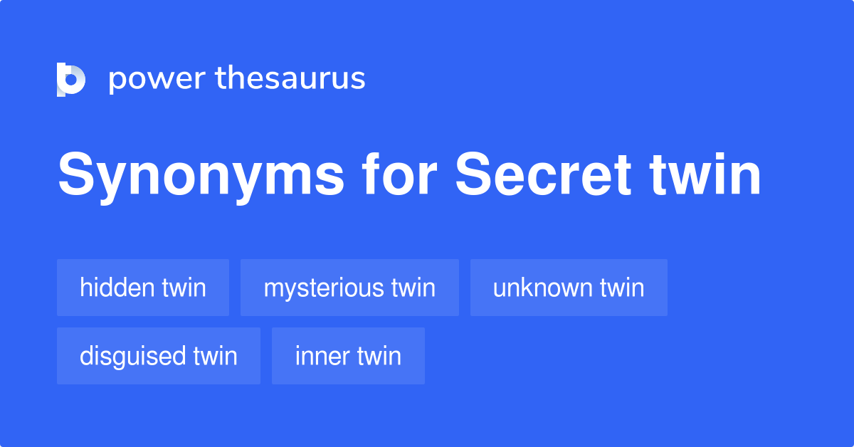Secret Twin synonyms - 12 Words and Phrases for Secret Twin