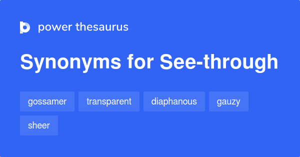 SEE-THROUGH Synonyms: 239 Similar Words & Phrases