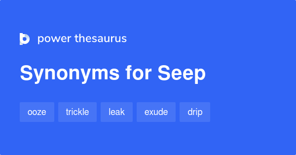 SEEP Synonyms: 483 Similar Words & Phrases