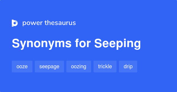 SEEPING Synonyms: 234 Similar Words & Phrases