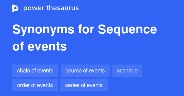SEQUENCE OF EVENTS Synonyms: 236 Similar Words & Phrases
