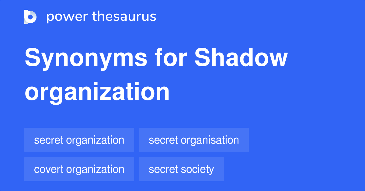 SHADOW ORGANIZATION Synonyms: 28 Similar Words & Phrases