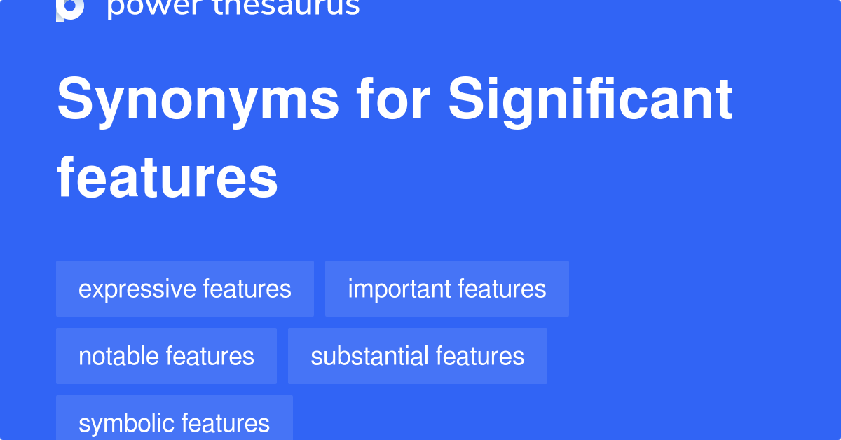 Significant Features synonyms - 134 Words and Phrases for Significant ...