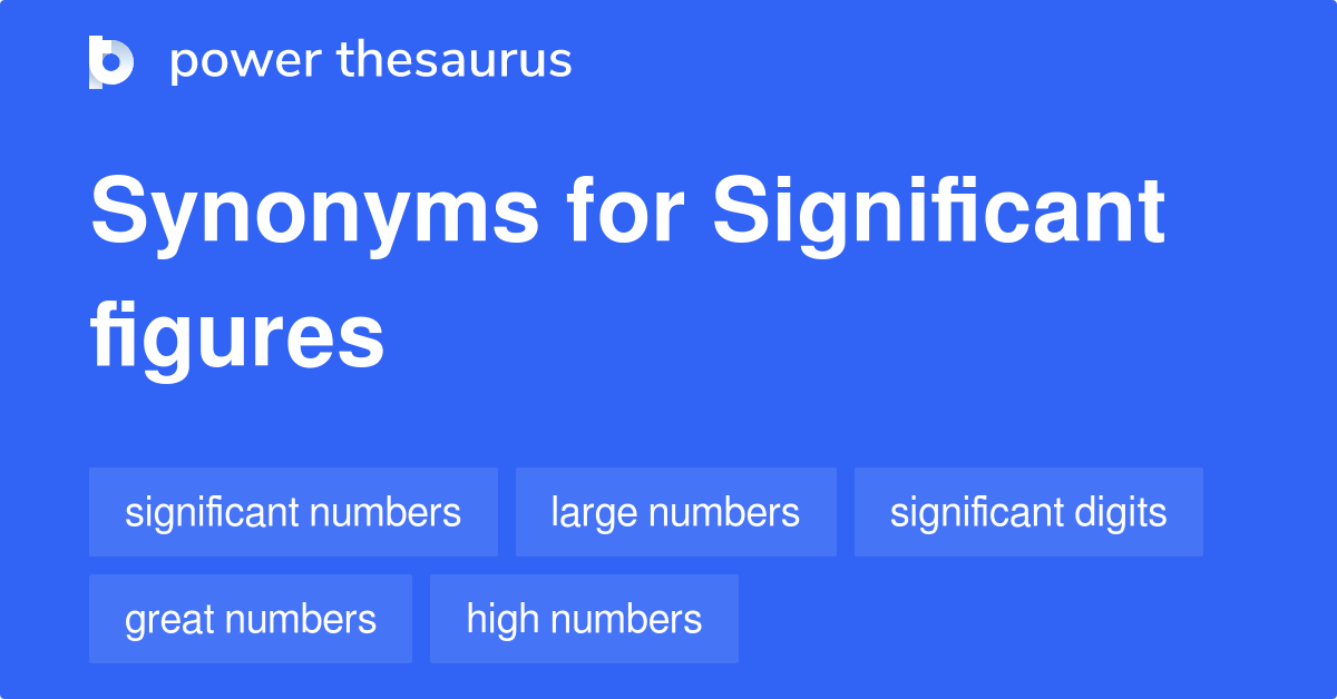 SIGNIFICANT FIGURES Synonyms: 506 Similar Words & Phrases